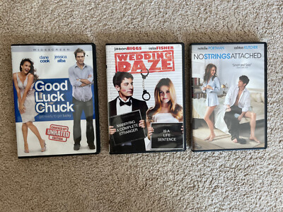 DVD lot of 3 Good Luck Chuck Wedding Daze & No Strings Attached Romance/Comedy 31398221906| eBay