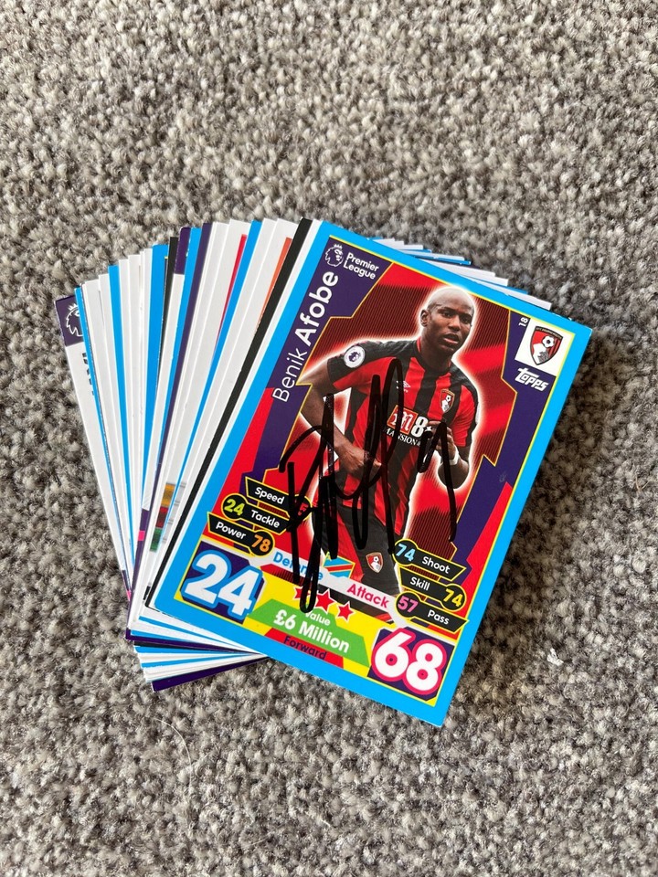 Hand Signed Football Card Random Bundles Match Attax Panini Adrenalyn ...