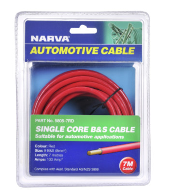 Narva 7m 100 Amp Red Battery And Starter Cable | eBay Australia