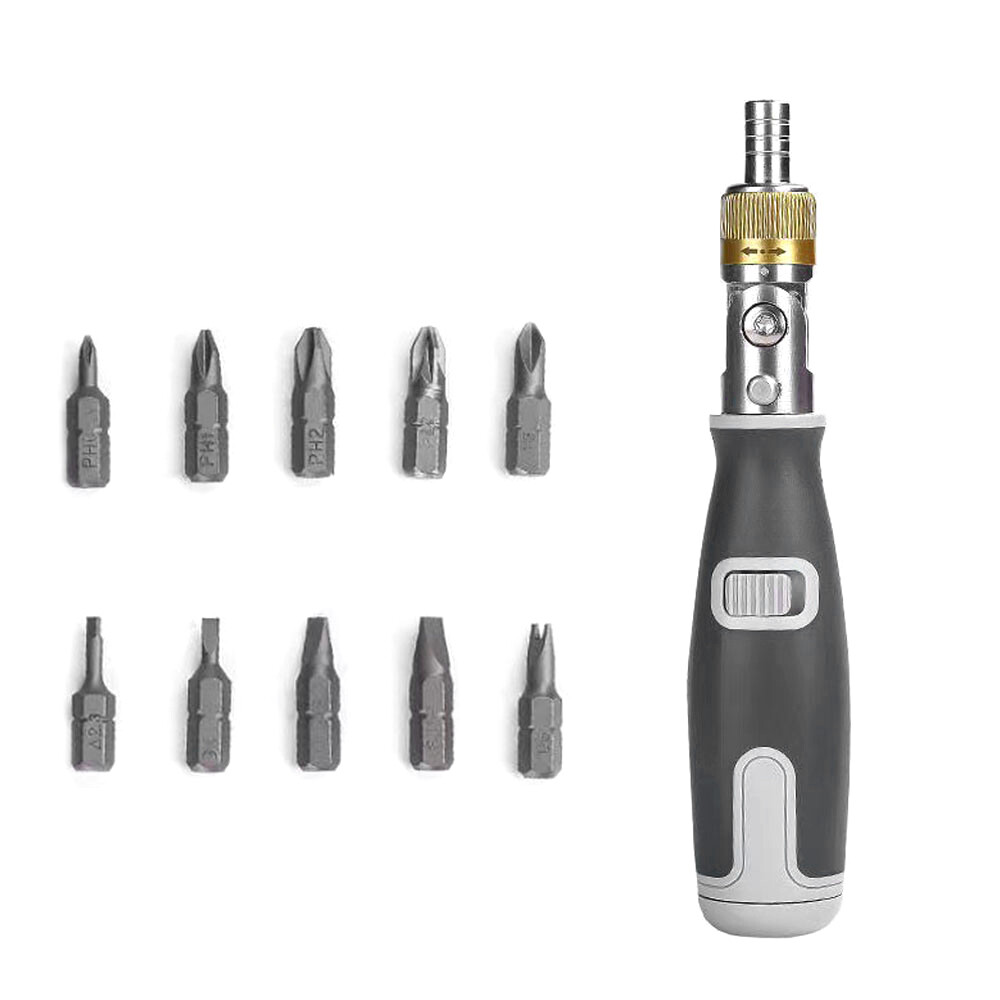 10 In 1 Portable Ratchet Screwdriver Multi Angle Multifunctional ...