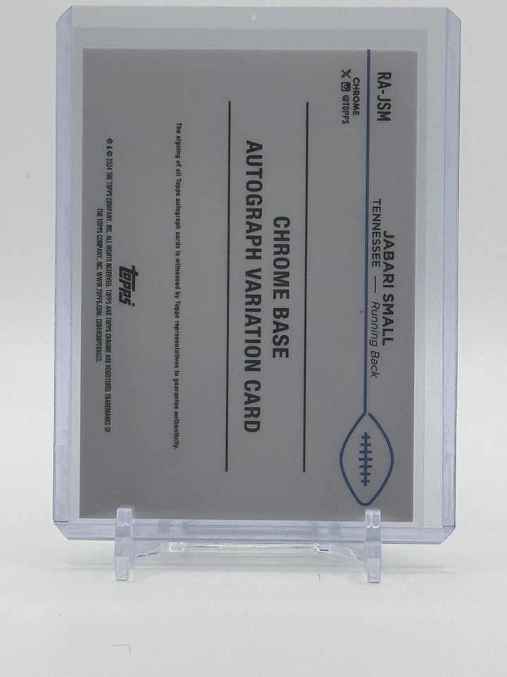 2024 JABARI SMALL TOPPS CHROME BASE AUTOGRAPH VARIATION #RA-JSM 189/199 ...