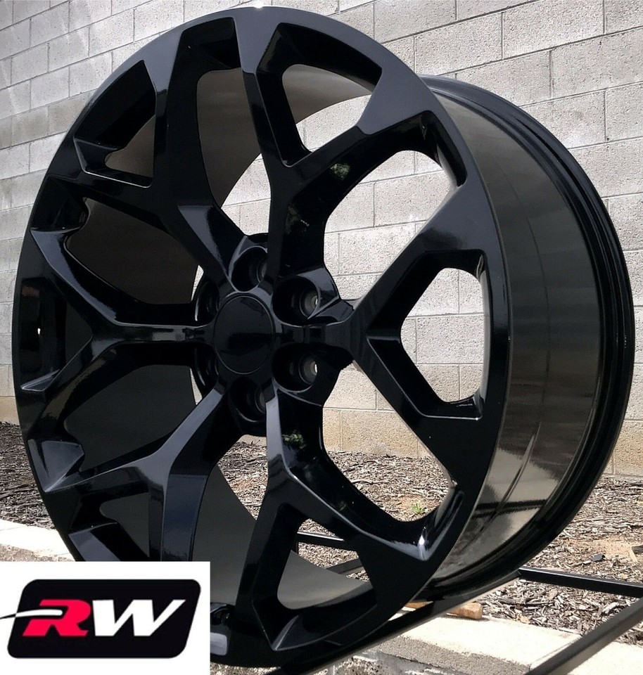 four 26 x 10" inch Snowflake Wheels Rims Gloss Black | eBay