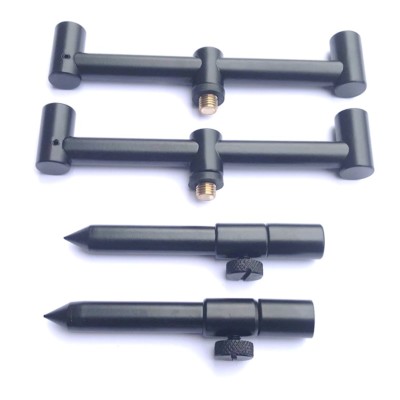 2 SHORT ROD BUZZ BAR SET BLACK 2 x 10-15CM BANK STICKS 2 15CM BARS CARP ...