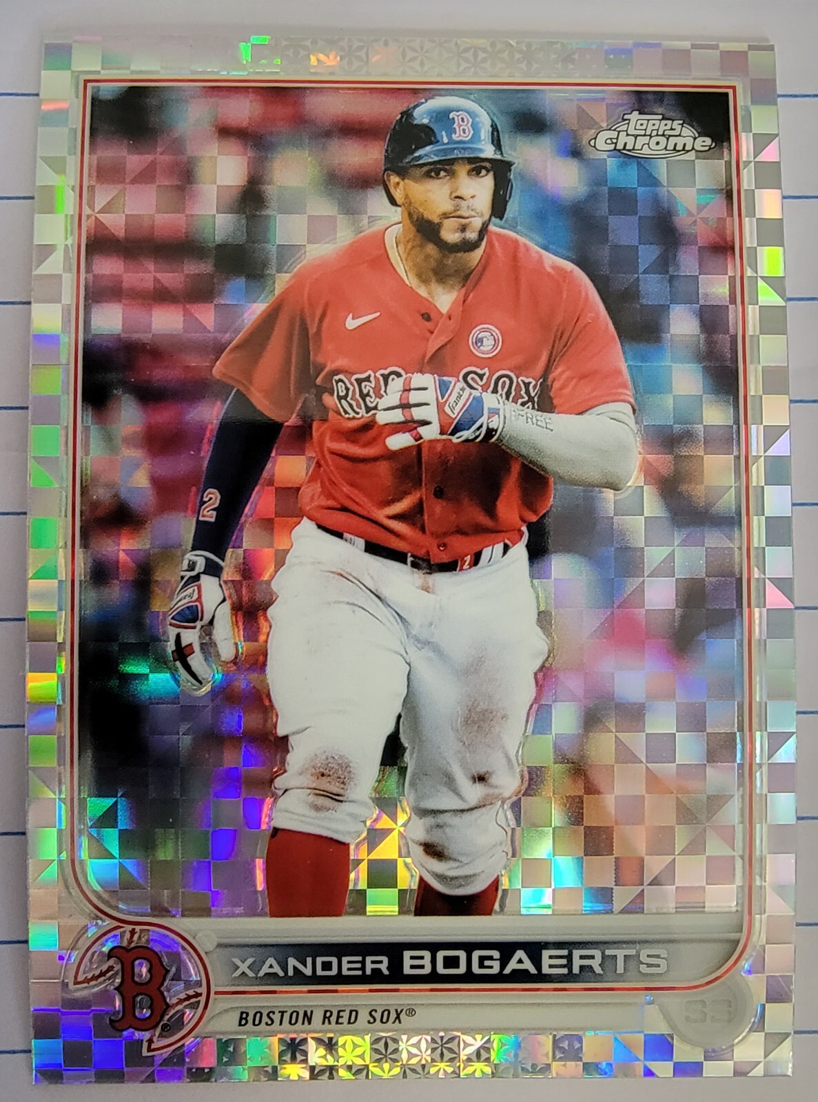 2022 Topps Chrome #55 Xander Bogaerts XFRACTOR Refractor Red Sox | eBay