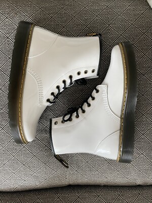 Doc Martens Zavala White Platform Boots Women’s Size 10 | eBay