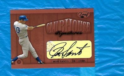 RON SANTO AUTOGRAPH 2002 LEAF CLUBHOUSE SIGNATURES CHICAGO CUBS #25/300 ...