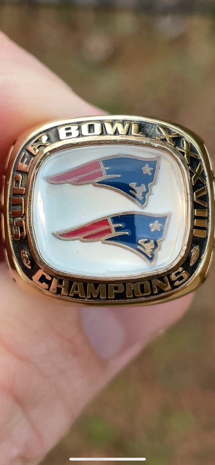 2003 New England Patriots Super Bowl Champion Championship Ring JOSTENS ...