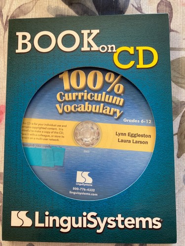 100% Curriculum Vocabulary Grades 6-12 Linguisystems Book on CD | eBay