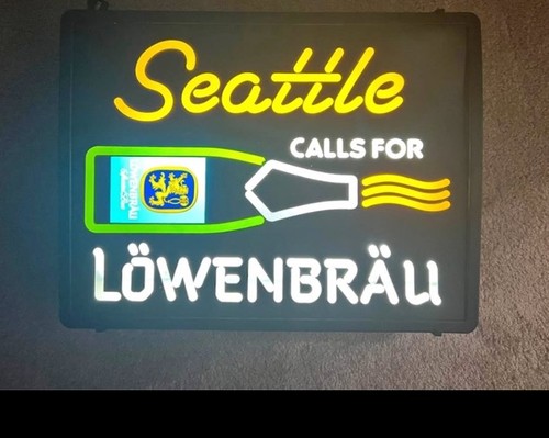 Vintage Lowenbrau Neon Beer Sign – Rare German Brewery Bar Light – Man ...