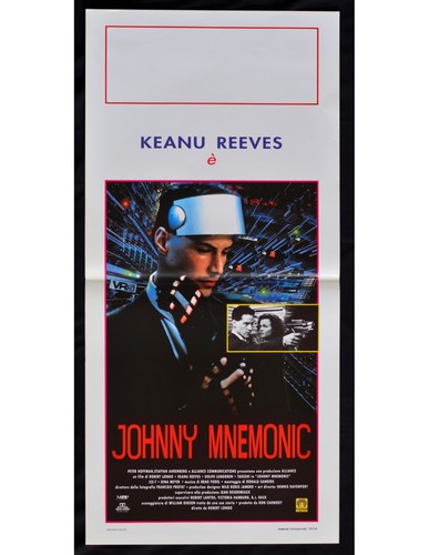 Affiche Johnny Mnemonic Dolph Lundgren Keanu Reeves Dina Meyer Long ...