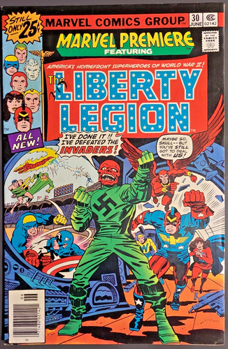 * (NM 9.4) Marvel Premiere #30 WP LIBERTY LEGION Red Skull! MVS intact ...