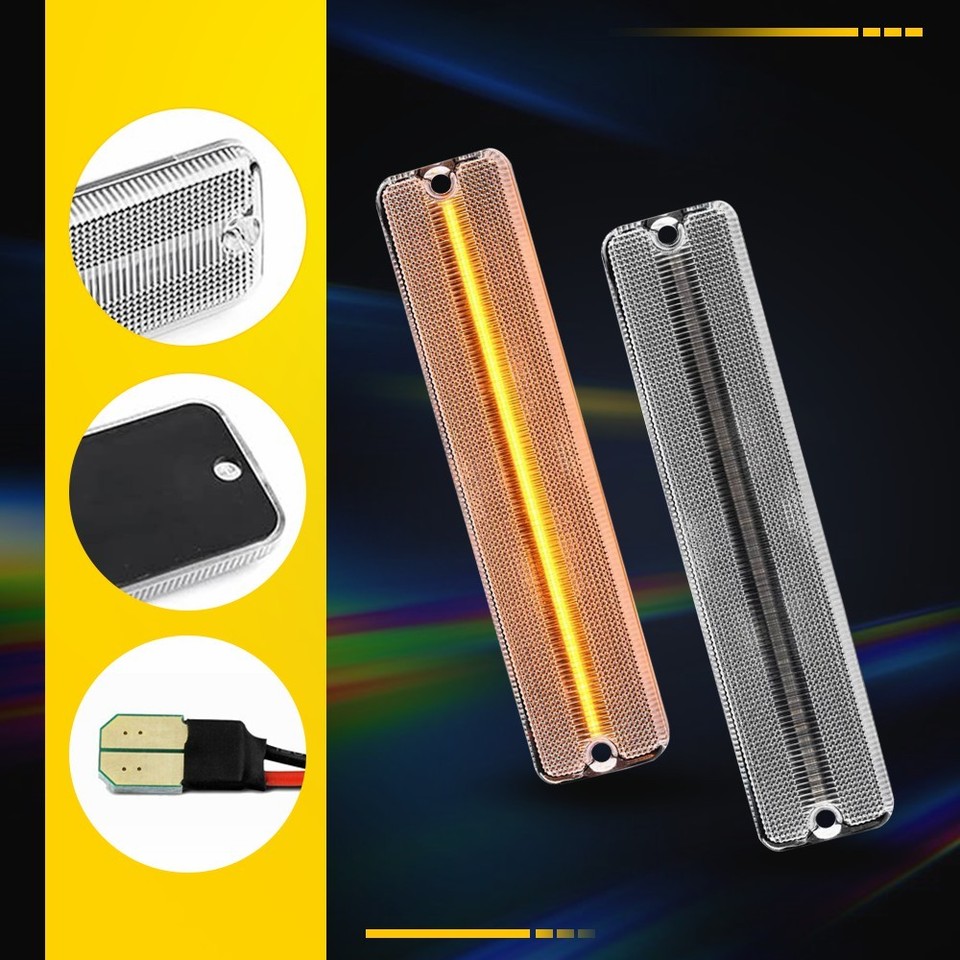 2x LED Clear Front Marker Bumper Side Fender For Lights Jeep Wrangler ...