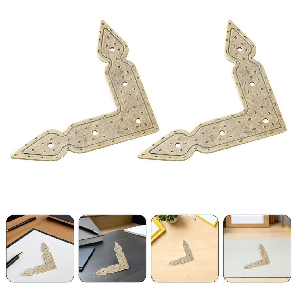 4 Pcs Iron Corner Guard Scrapbook Metal Corners for Memory Books ...