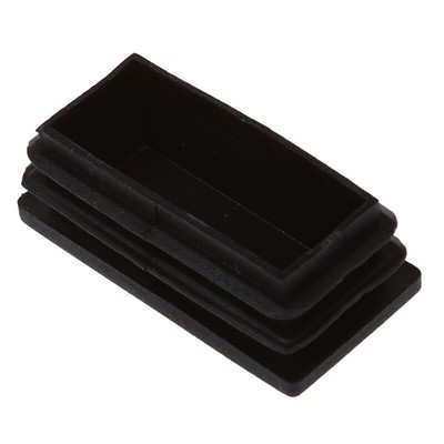 Plastic Rectangle Tube Inserts End Blanking 25x50mm 10 Pcs Black ...