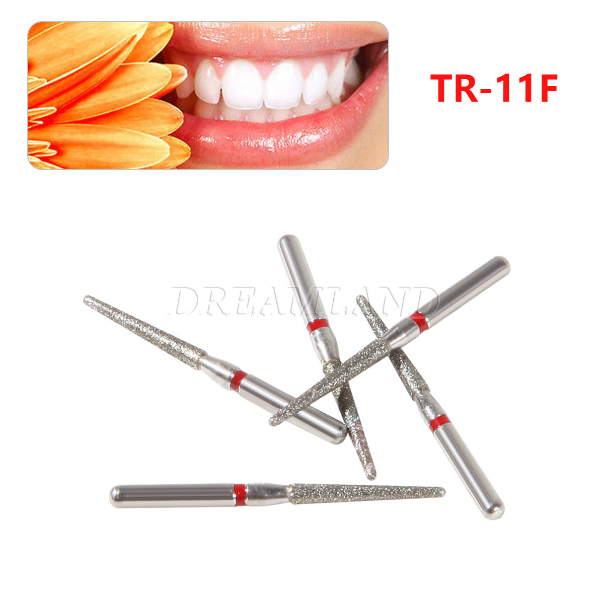 50pc Dental Diamond Bur TR-11F FG 1.6mm for High Speed Handpiece ...