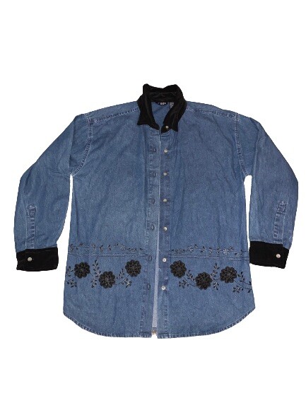 Vintage J Gee Denim Jacket with Embroidery 100 % cott… - Gem