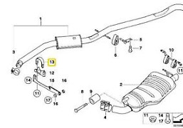 BMW X3 E83 Rear Exhaust System Top Pipe Clamp 18203422989 | eBay