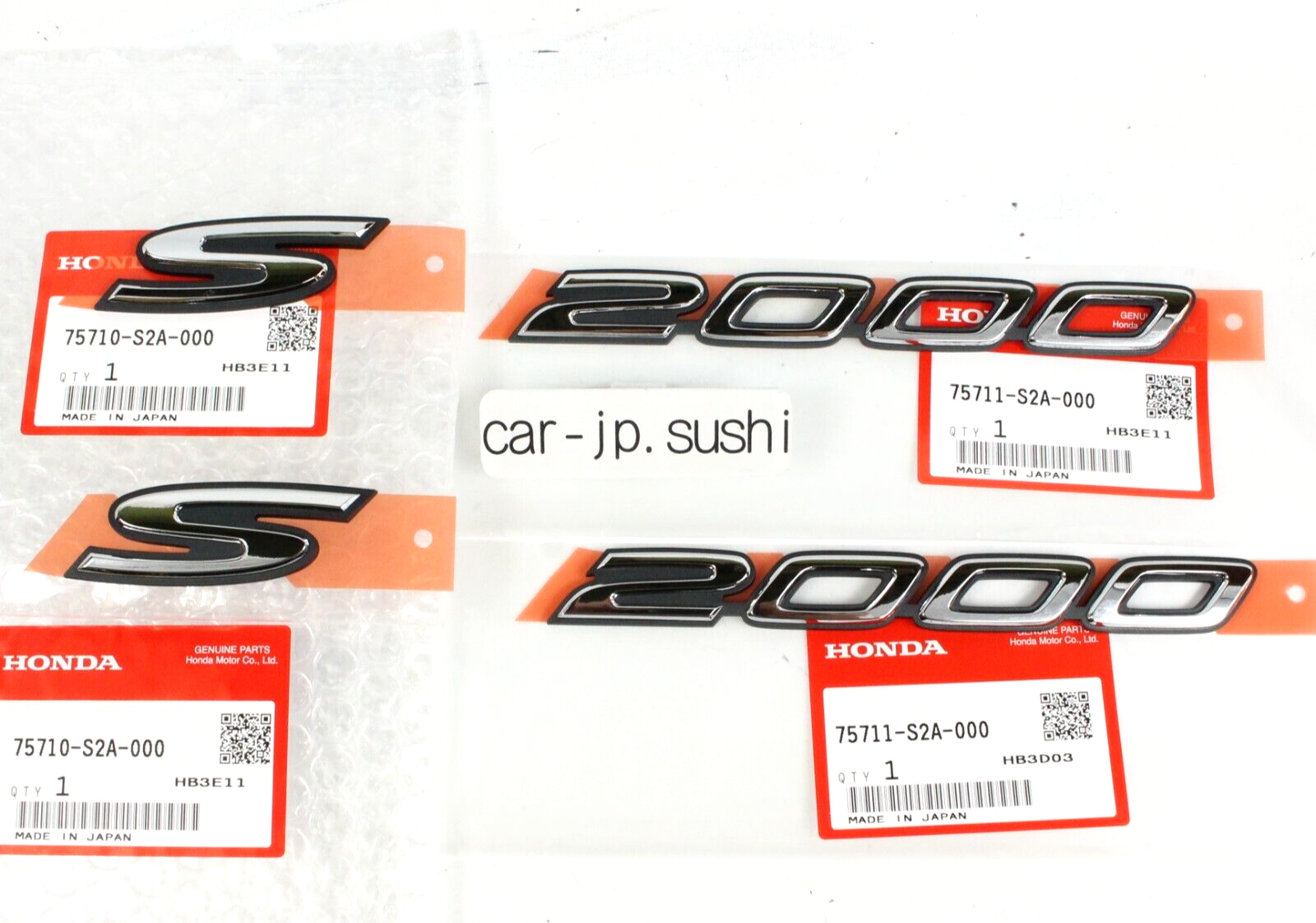Honda Genuine S2000 Fender Side Chrome Silver Emblem Seal Exterior Rh ...