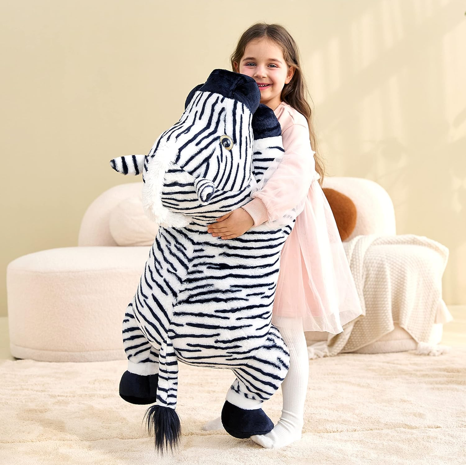 Large Zebra Stuffed Animal Plush Toy,30" Giant Zebra Cute Jumbo Soft ...