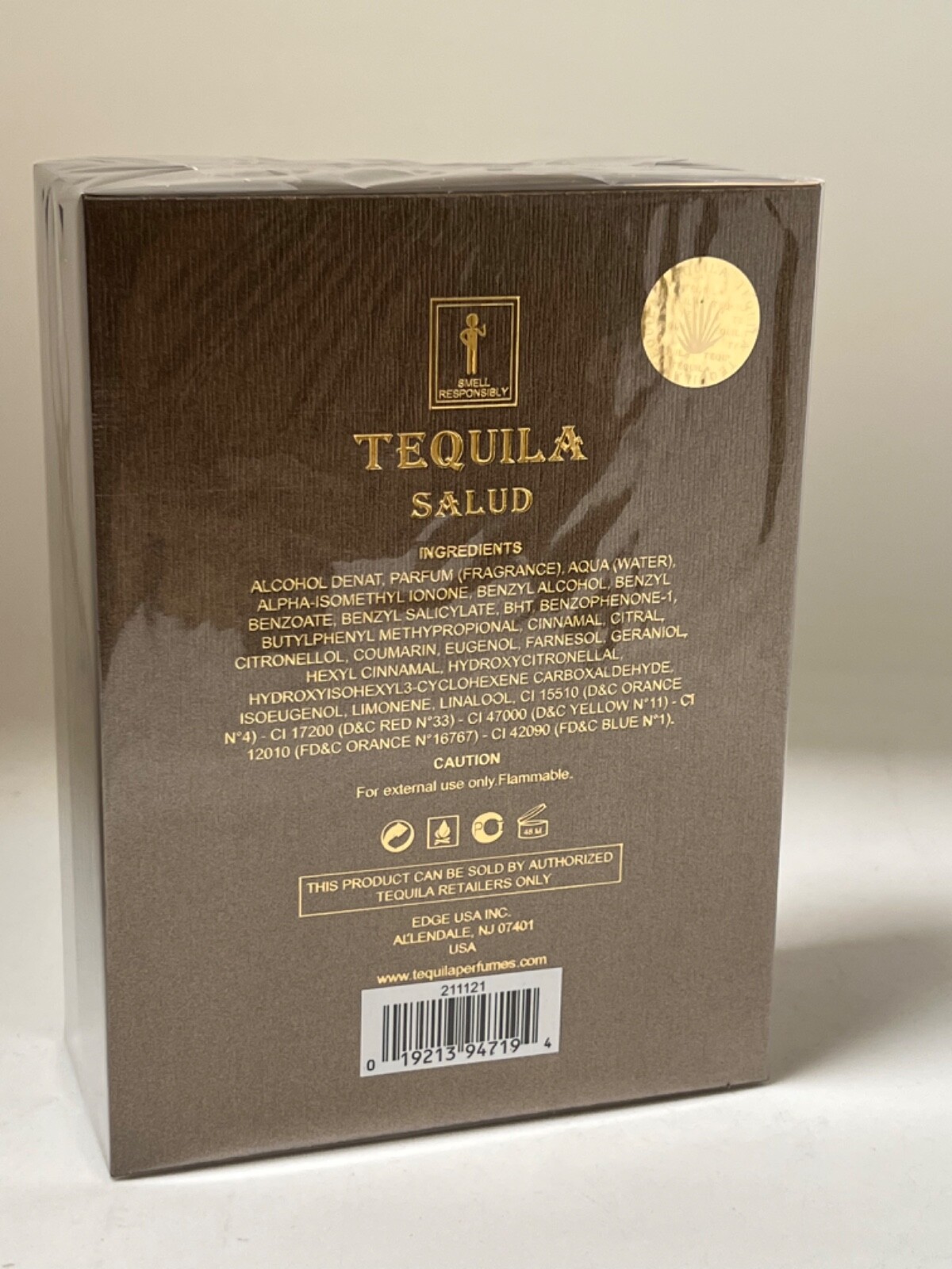 TEQUILA SALUD POUR HOMME Eau De Parfum 3.3 Fl.oz 100ml Spray BRAND NEW ...