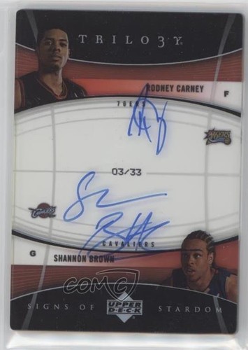 2006-07 Trilogy Signs of Stardom /33 Rodney Carney Shannon Brown Rookie ...