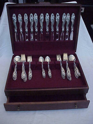 Gorham DECOR Sterling Silver Flatware Set & Chest 61pc | eBay