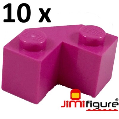 NEW 10 x LEGO 2x2 Modified Facet Brick Dark Pink 87620 Genuine Angle 45 ...