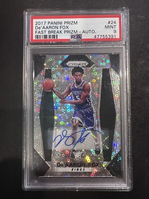 2017 Panini Prizm De'Aaron Fox #24 Auto Fast Break PSA 9 AUTO 9 RC | eBay