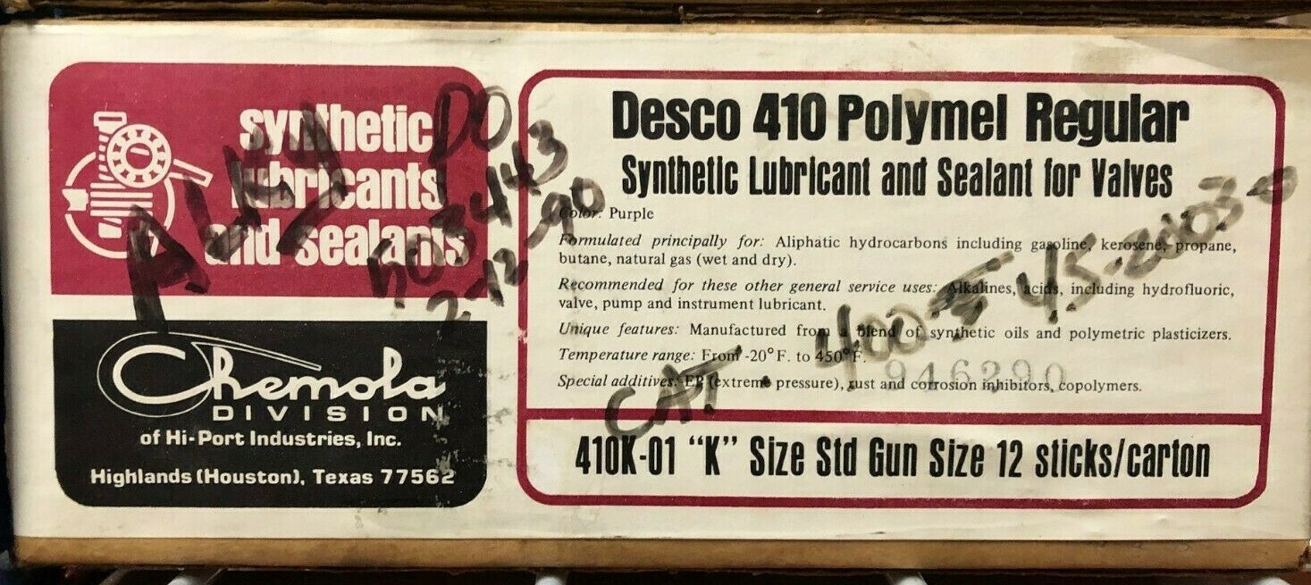 Chemola Desco 410 Polymel Regular Synthetic Lubricant and Sealant Plug ...