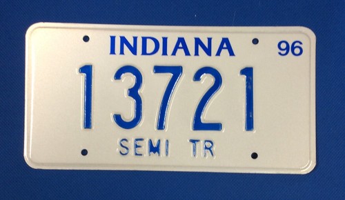 1996 Indiana Semi Trailer License Plate, 13721 | eBay