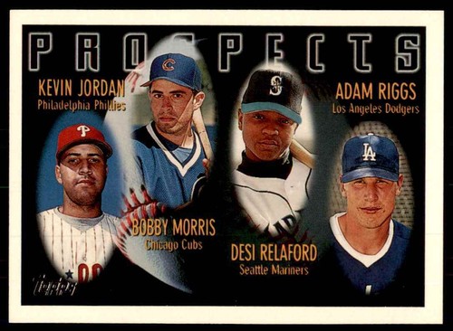1996 Topps. Kevin Jordan/Bobby Morris/Desi Relaford/Adam Riggs Baseball ...