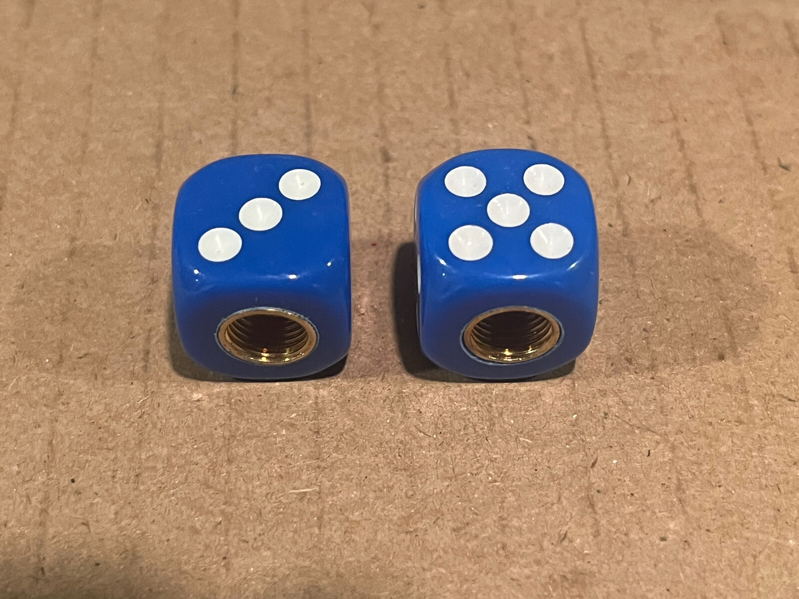 🍀NEW BLUE OLD SCHOOL BMX “DICE VALVE CAPS” SKYWAY STREETBEAT MCS STYLER ...