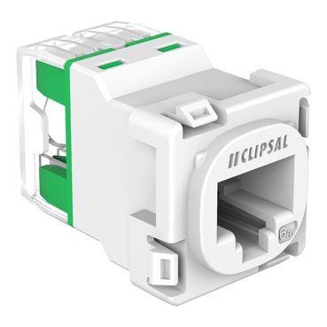 Clipsal 30RJ45SMA6AC-WE, RJ45 Jack, Clipsal Actassi, CAT6A UTP 30M ...