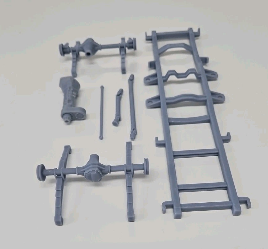 ABS-LIKE RESIN 3D PRINTED 1/18 1970 GMC CHEVY 4X4 LONG BED CHASSIS ...