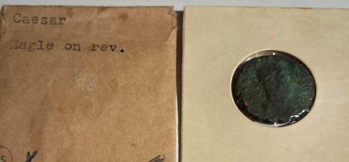 ANCIENT ROMAN COIN CAESAR- EAGLE ON REVERSE BRONZE COIN | eBay