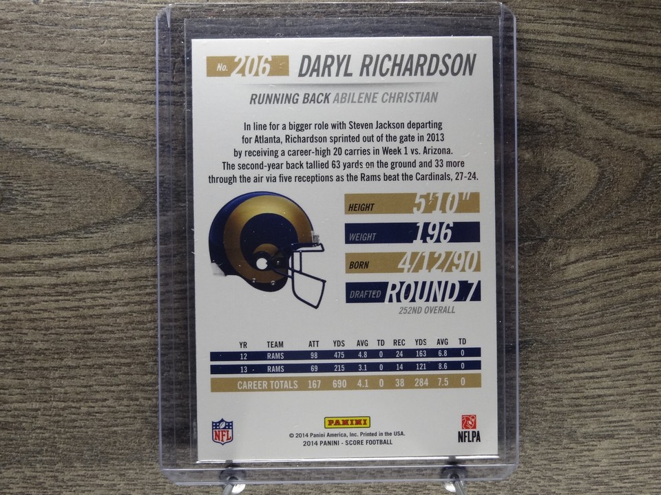 2014 Panini Hot Rookies Showcase #206 Daryl Richardson /79 | eBay