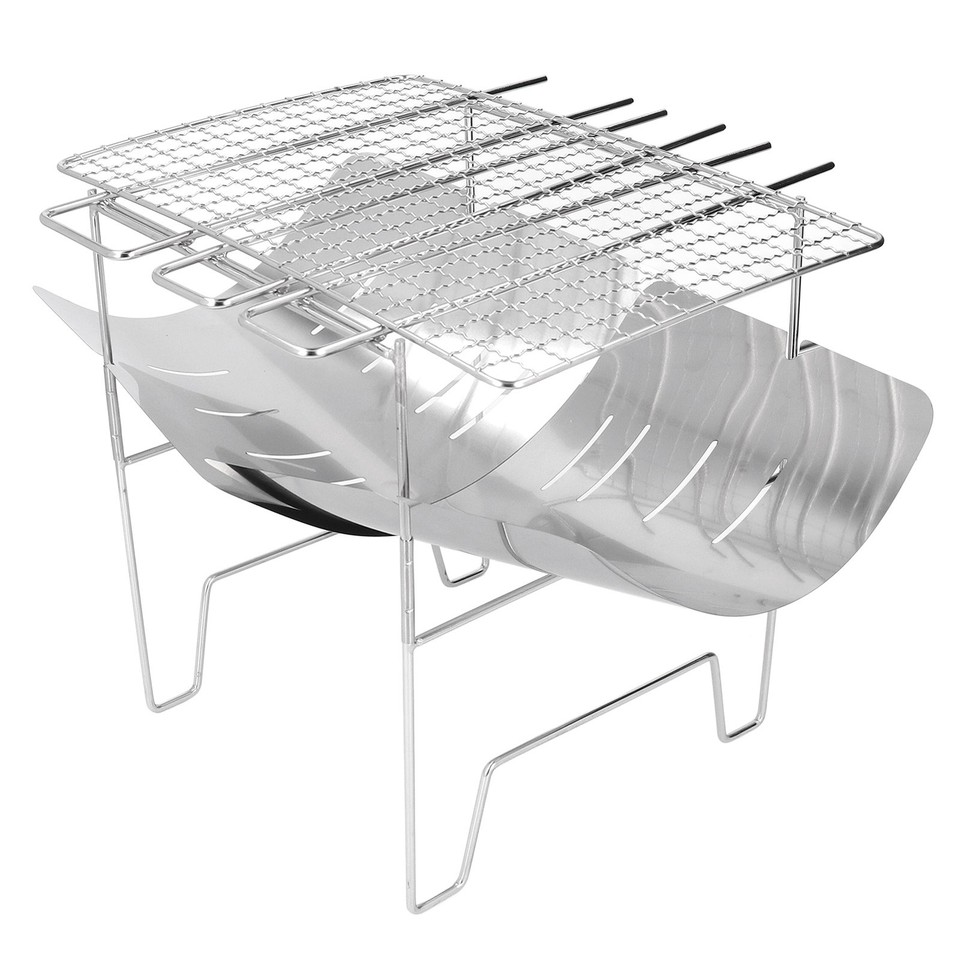 Folding Camping Barbecue Rack Rust Proof Light Portable Stainless Steel ...