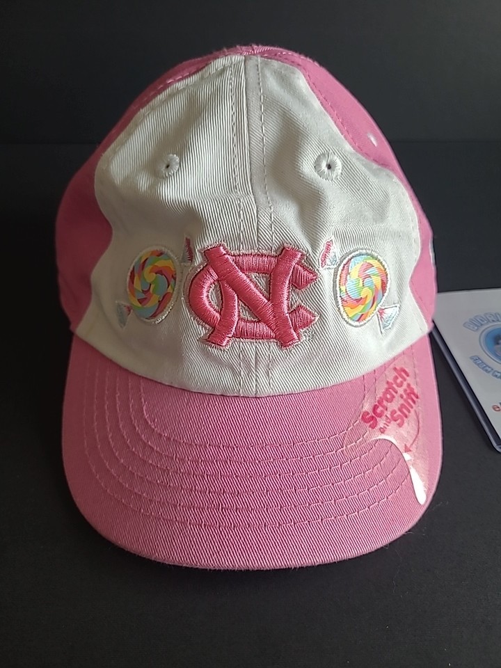 UNC Tarheels Toddler Girls Pink Hat Baseball Cap Candy Embroidered NBA ...