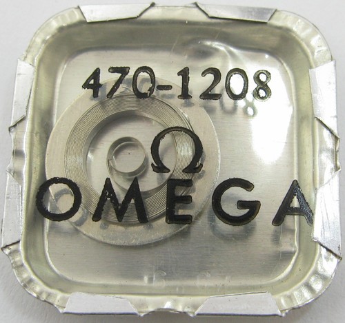 Omega Watch base 470 ... part 1208 new white automatic mainspring #771 ...