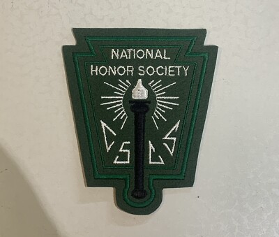 CUSTOM MADE Embroidered National Honor Society Patch Green Background ...