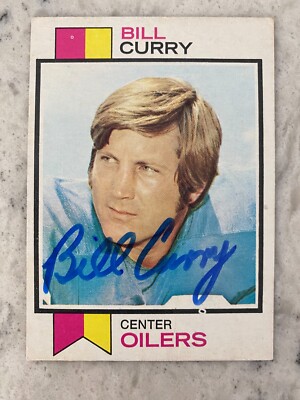 Bill Curry signed HOUSTON OILERS card 1973 Topps | eBay