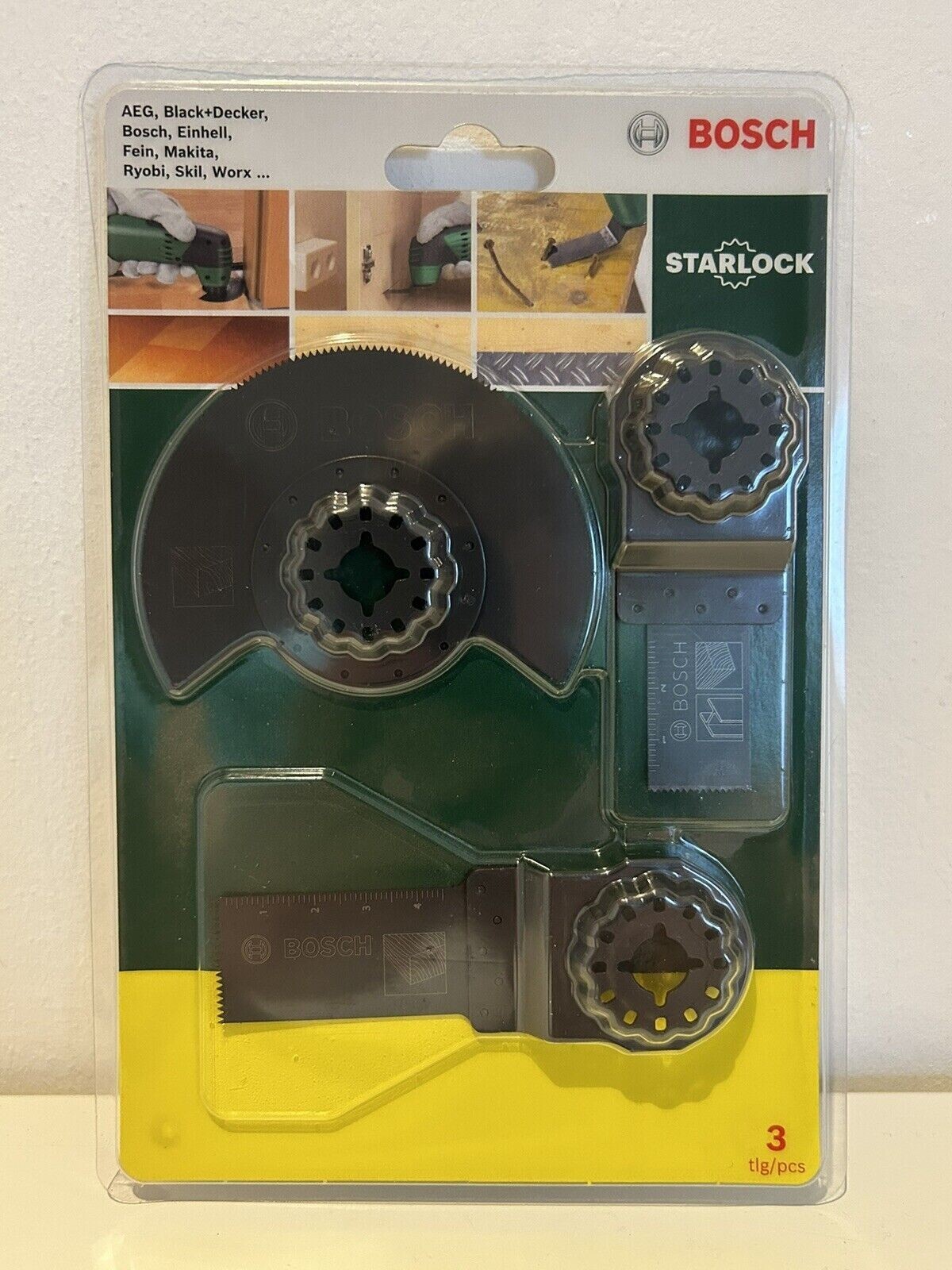 Bosch Starlock 3 PCE Saw Blade Set for PMF Multi Tools 2607017323 for ...