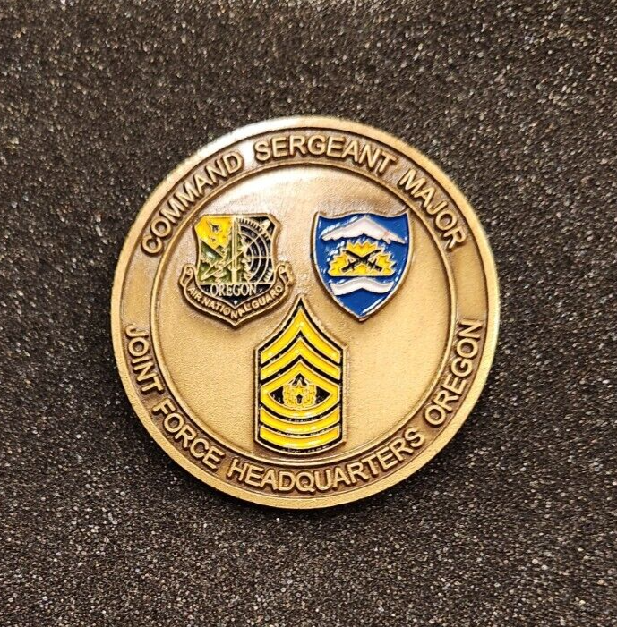 Oregon National Guard Command Sergeant Major Challenge Coin 2" | eBay