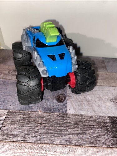 Rev-up Monsters Toy State Industrial Monster Truck Blue Green Tested ...