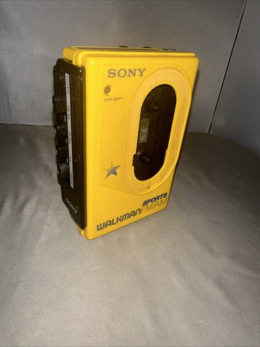 Vintage Sony Sports Yellow Walkman Radio Cassette Player WM-F45 Tested ...