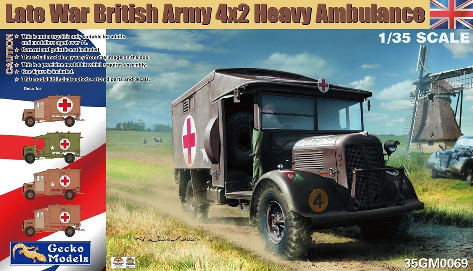 1:35 Late War British Army 4x2 Heavy Ambulance scale model kit by Gecko ...