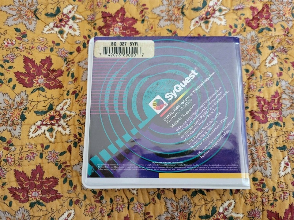 SyQuest 270MB 3.5" Removable Hard Disk Cartridge in case. 11 Available ...