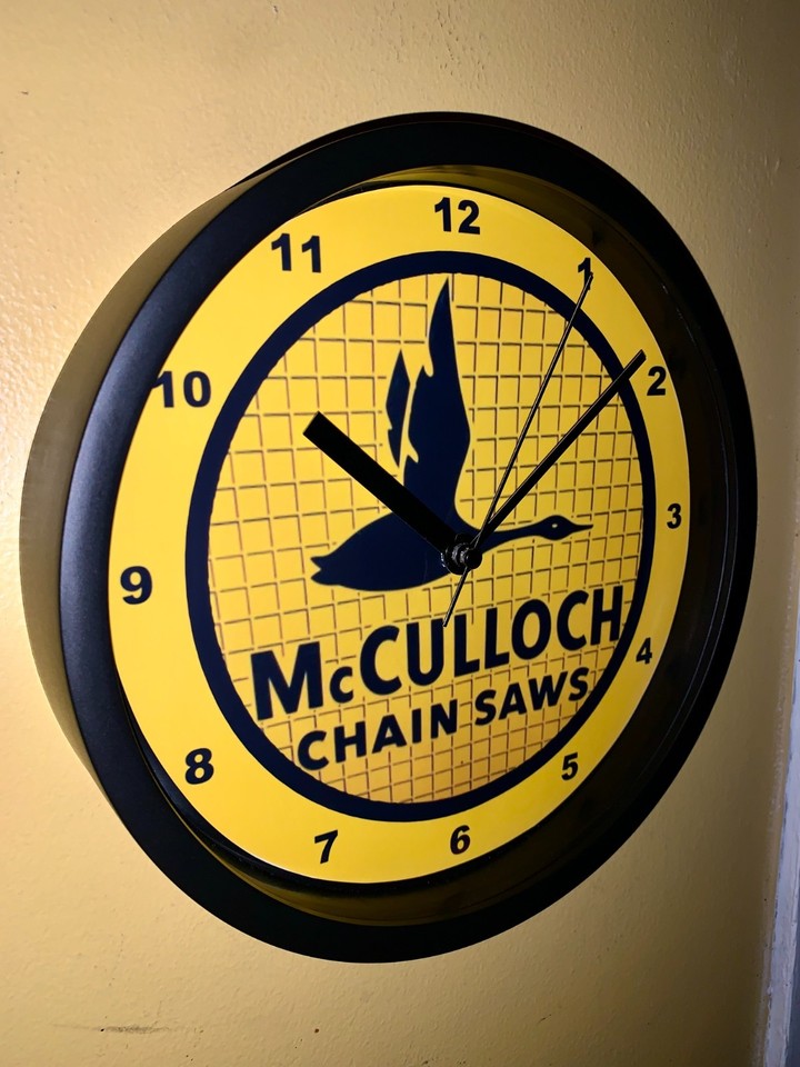 McCulloch Duck Logo Chainsaws Hardware Store Garage Clock Advertising ...