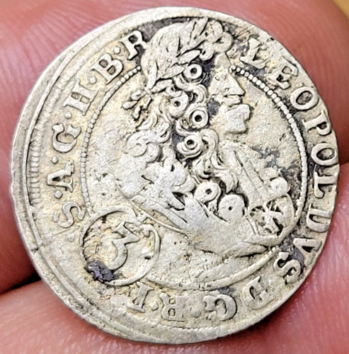 Austria 3 Kreuzer 1699 Leopold Silver Coin | eBay