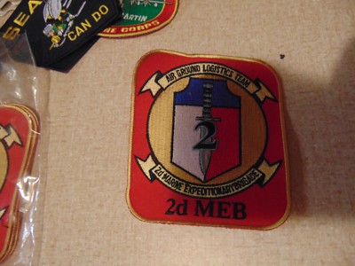 MILITARY PATCH USMC AIR GROUND LOGISTICS TEAM 2D MARINE MEB ...